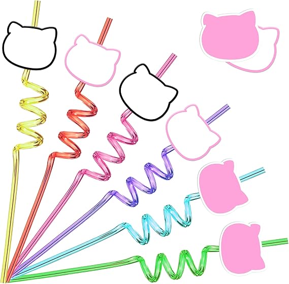 Amazon.com: AMFZON 24 Kitty Birthday Party Favors Reusable Plastic Cat ...