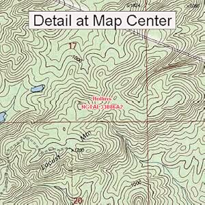 Amazon.com: USGS Topographic Quadrangle Map - Hollins, Alabama (Folded ...