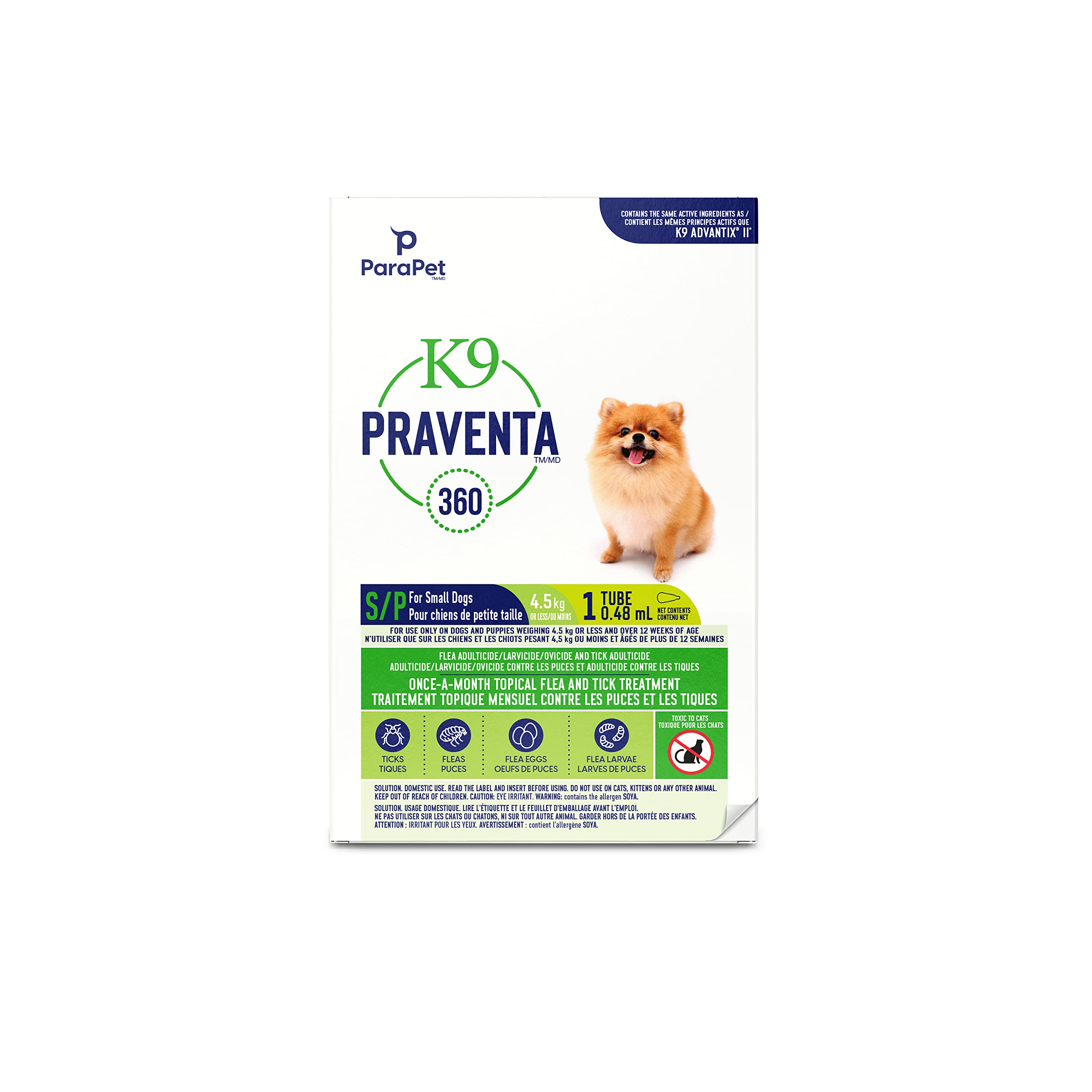 Parapet K9 Praventa 360 for Small Dogs, 1 Tube : Amazon.ca: Pet Supplies