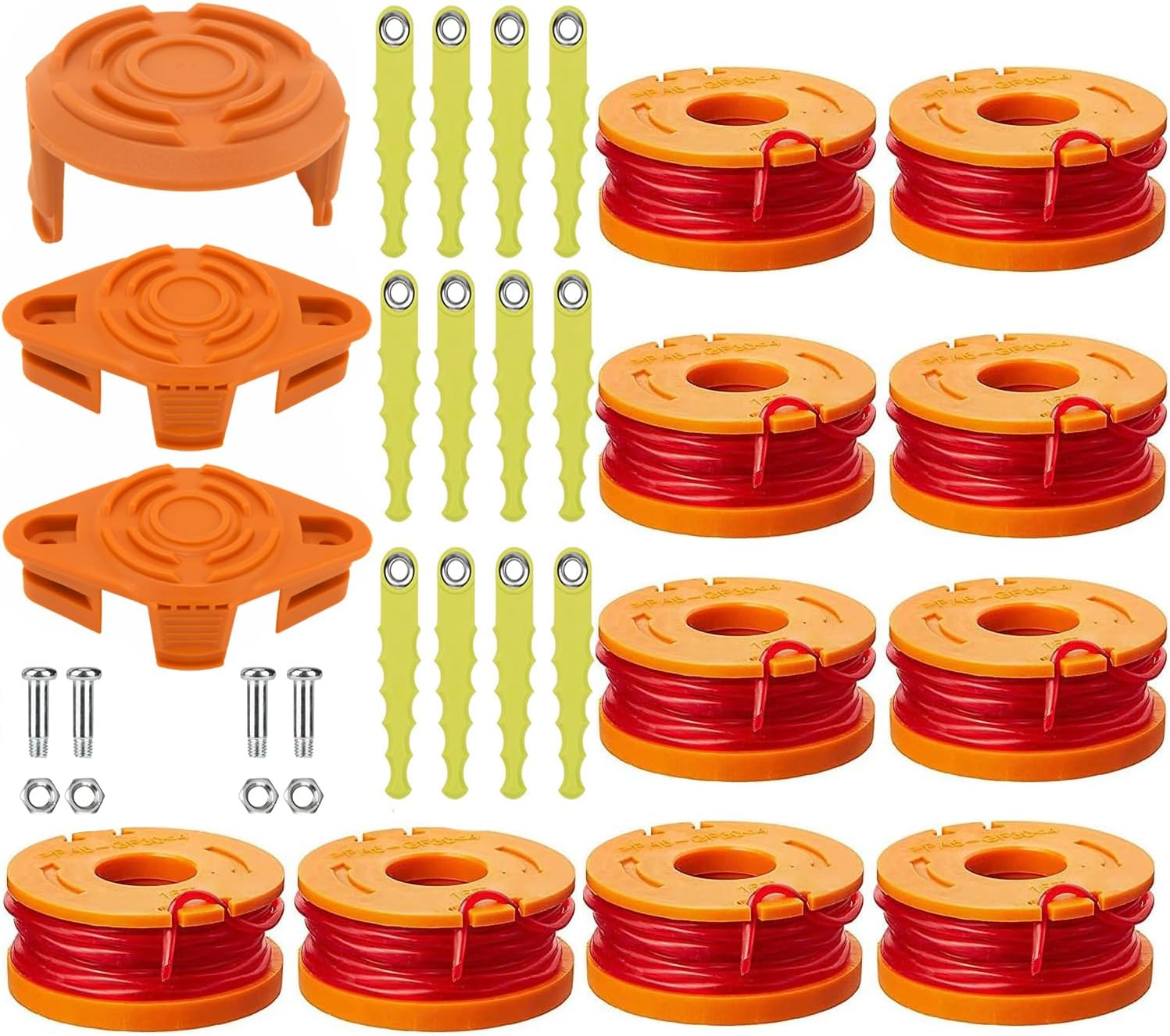 Amazon.com: Hiboom 48 Pcs Replacement Spool Trimmer Line Trimmer String ...