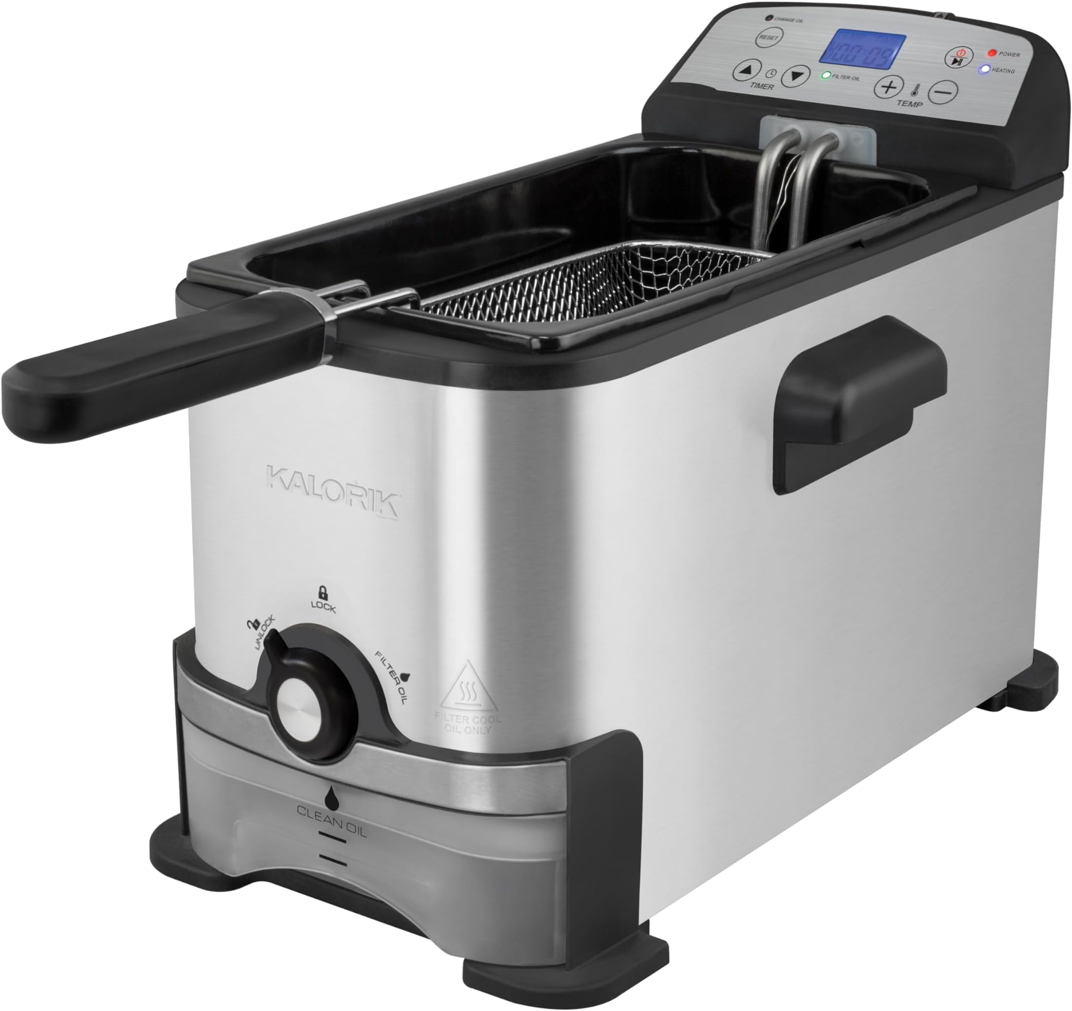 Kalorik Friteuse numérique de 3,2 litres avec filtration à l'huile, en ...