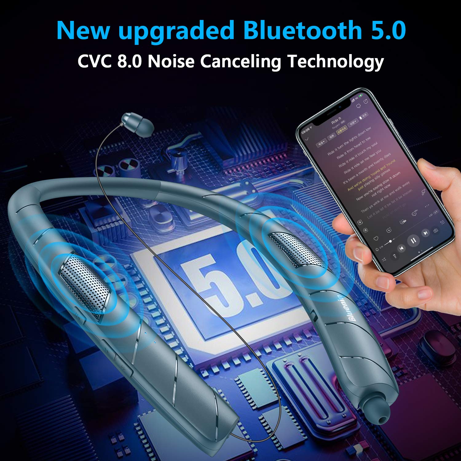 Snapklik.com : Bluenin BlueWave Pro 1 Bluetooth Headphones Speaker 2 In ...