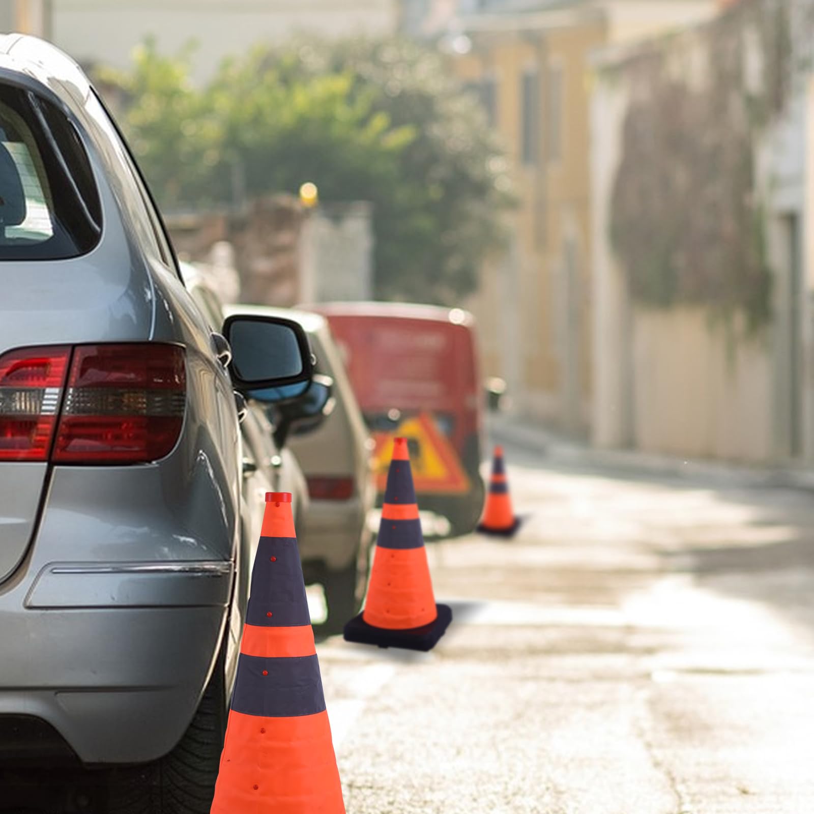Snapklik.com : 28 Inch Collapsible Traffic Cones, Reflective Safety ...