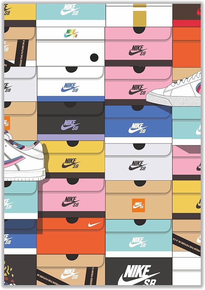 Hypebeast Sneaker Box Poster - Shoebox Wall Room Decor Poster for Men ...