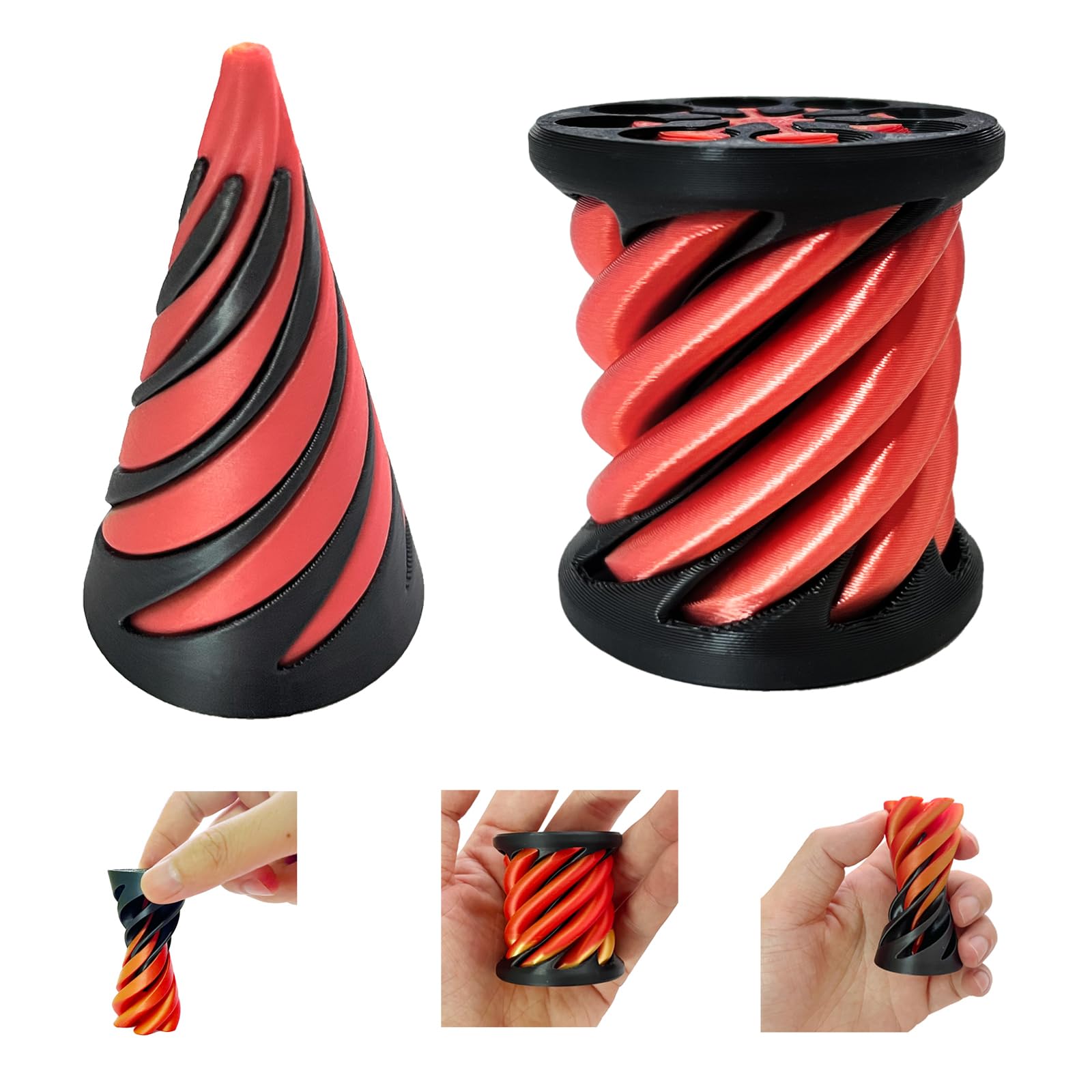 Amazon.com: Spiral Cone Fidget Toy - 2PCS, 3D Printed Spiral Cone Toy ...