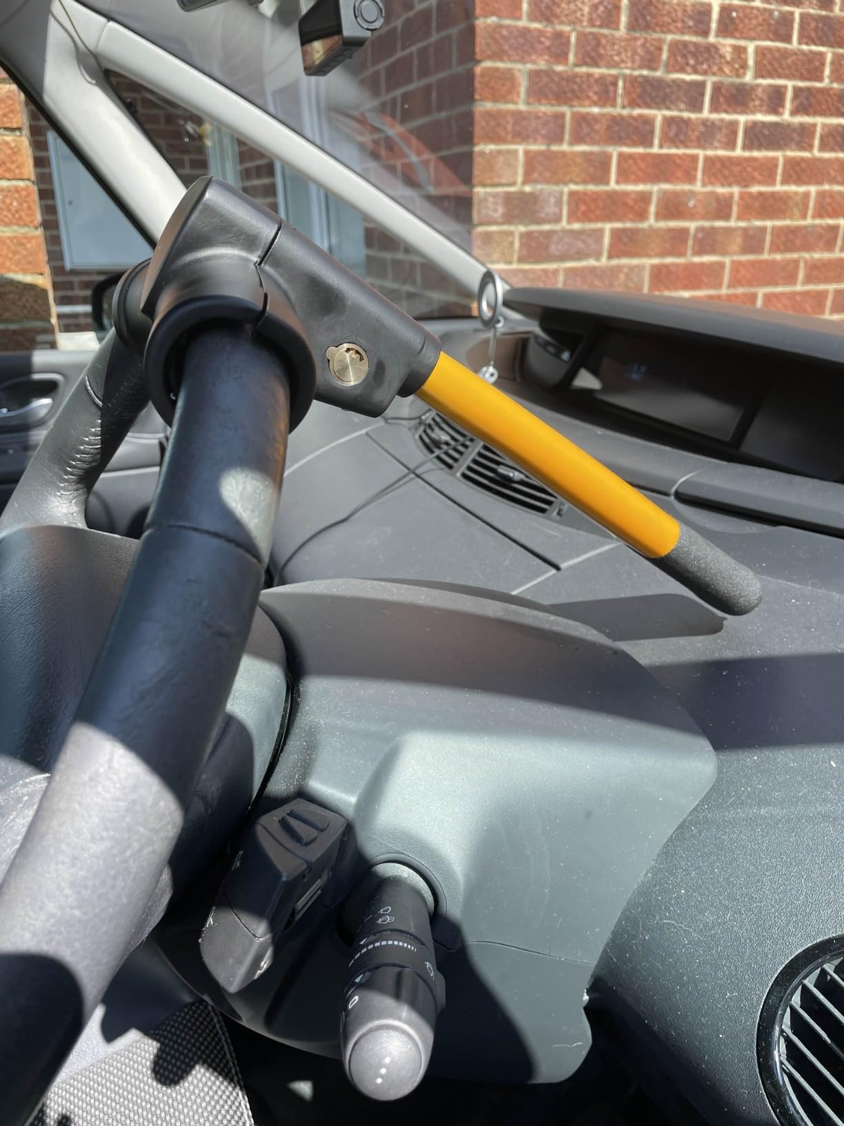 Car Steering Wheel Lock, Heavy Duty Anti-Theft T-Bar Immobiliser, 19 * ...