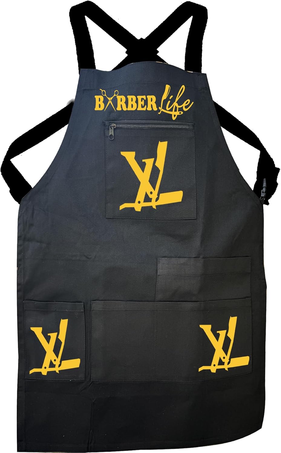 Amazon.com : Professional Barber Jeans Fabric Custom Barber Apron ...