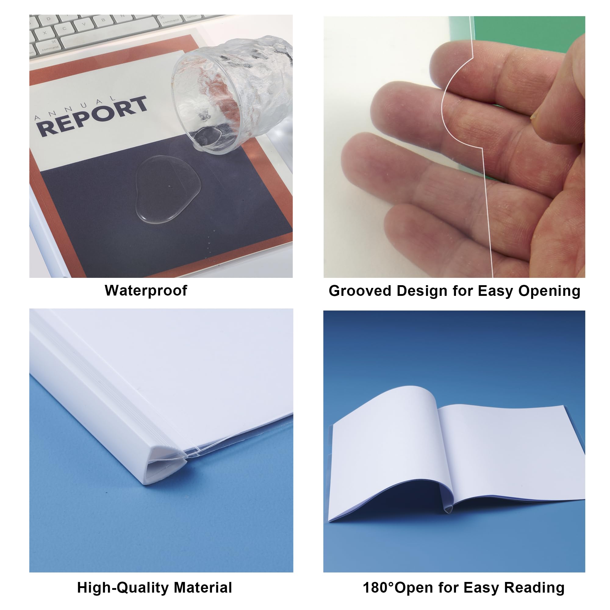 Snapklik.com : Binditek 12 Pack Clear Report Covers