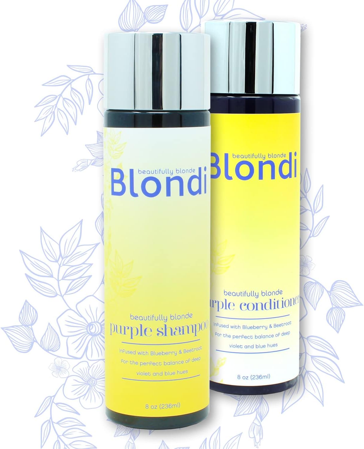 Amazon.com : Blondi Beautifully Blonde Purple Shampoo & Conditioner Set ...