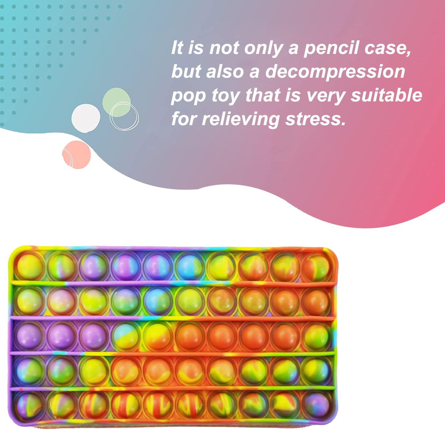 SUOXU Pop Pencil Case , Big Capacity Fidget Pencil Case for Girls Boys ...