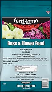 Amazon.com: Fertilome (13847) Rose and Flower Food Plus Systemic 14-12 ...