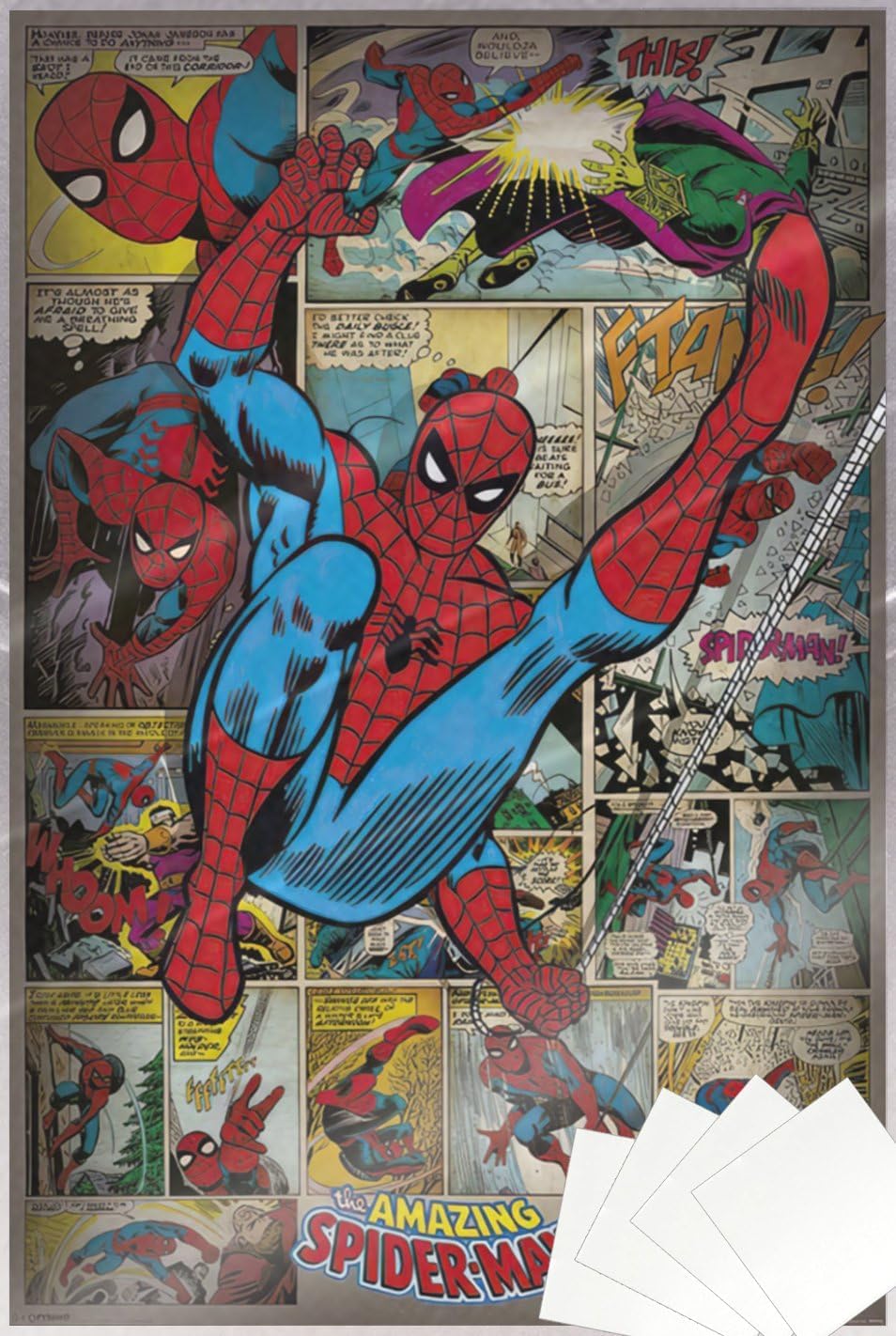 Amazon.com: The Amazing Spider-Man - Marvel Comics Poster Print (Retro ...