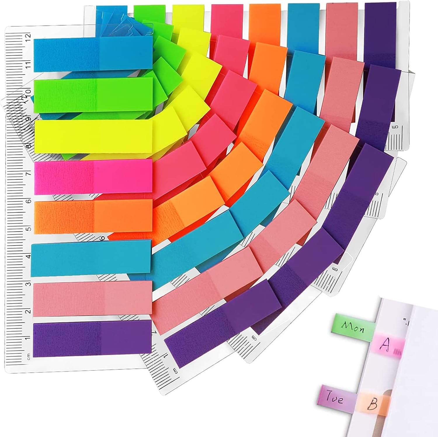 960 Pcs Sticky Note Flags, Index Tabs 8 Bright Colors Sticky Index Tabs ...