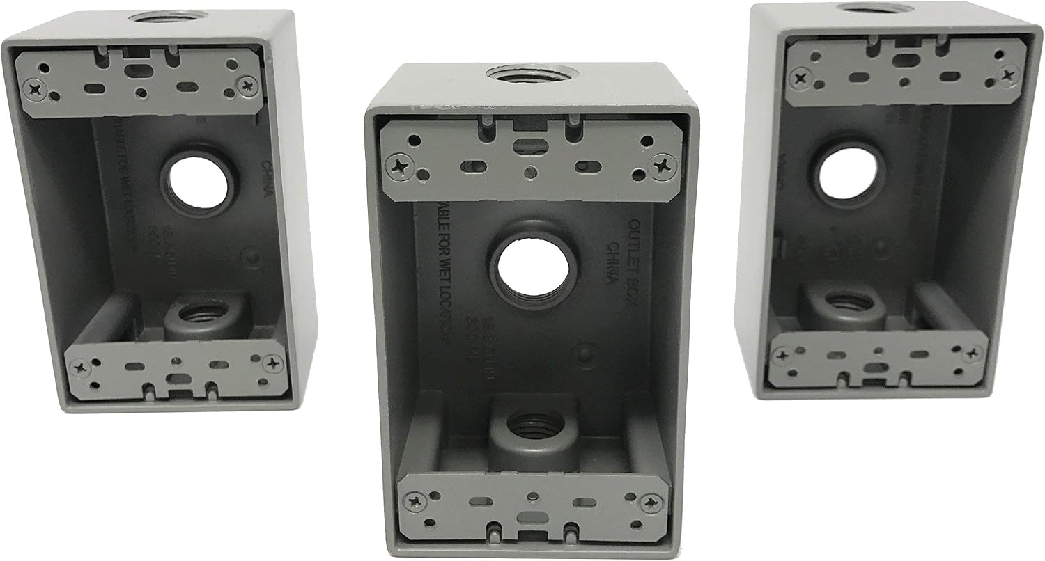 Sealproof 1-Gang 3 1/2-Inch Holes Weatherproof Rectangular Exterior ...