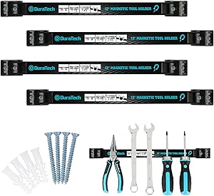 Amazon.com: DURATECH 4 Pack 12" Magnetic Tool Holder Strip, Heavy Duty Magnetic Tool Bar ...
