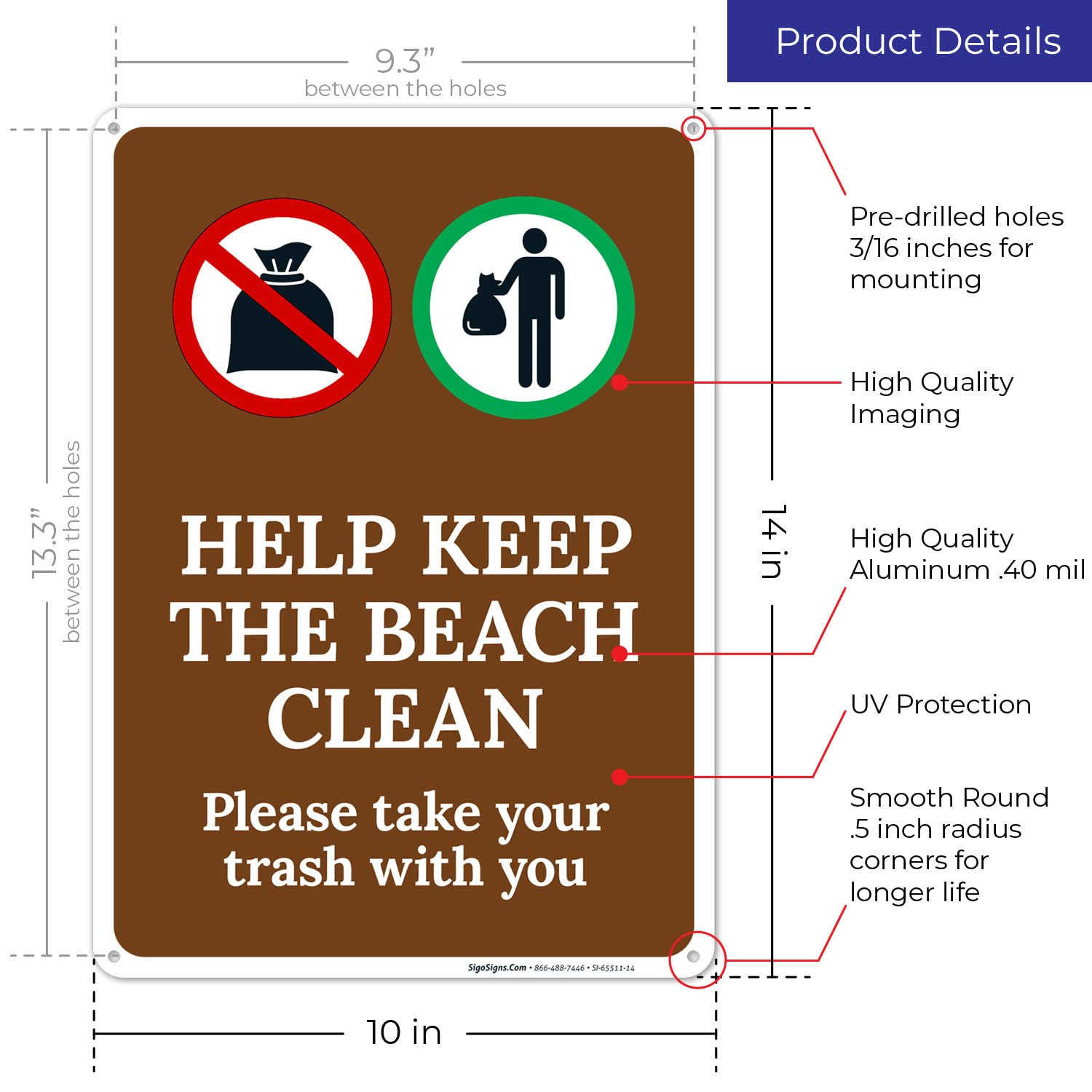 Keep Beach Clean Signs