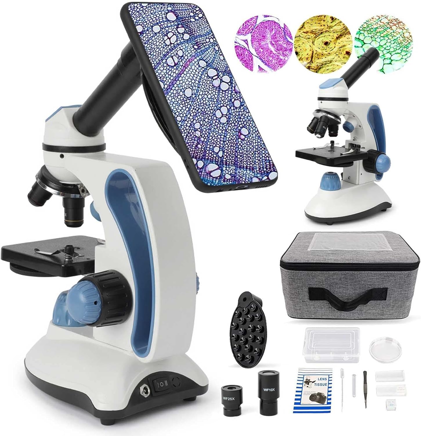 wolfmoutiy 40x-1000x Microscope For Kids Students Adults, Compound ...