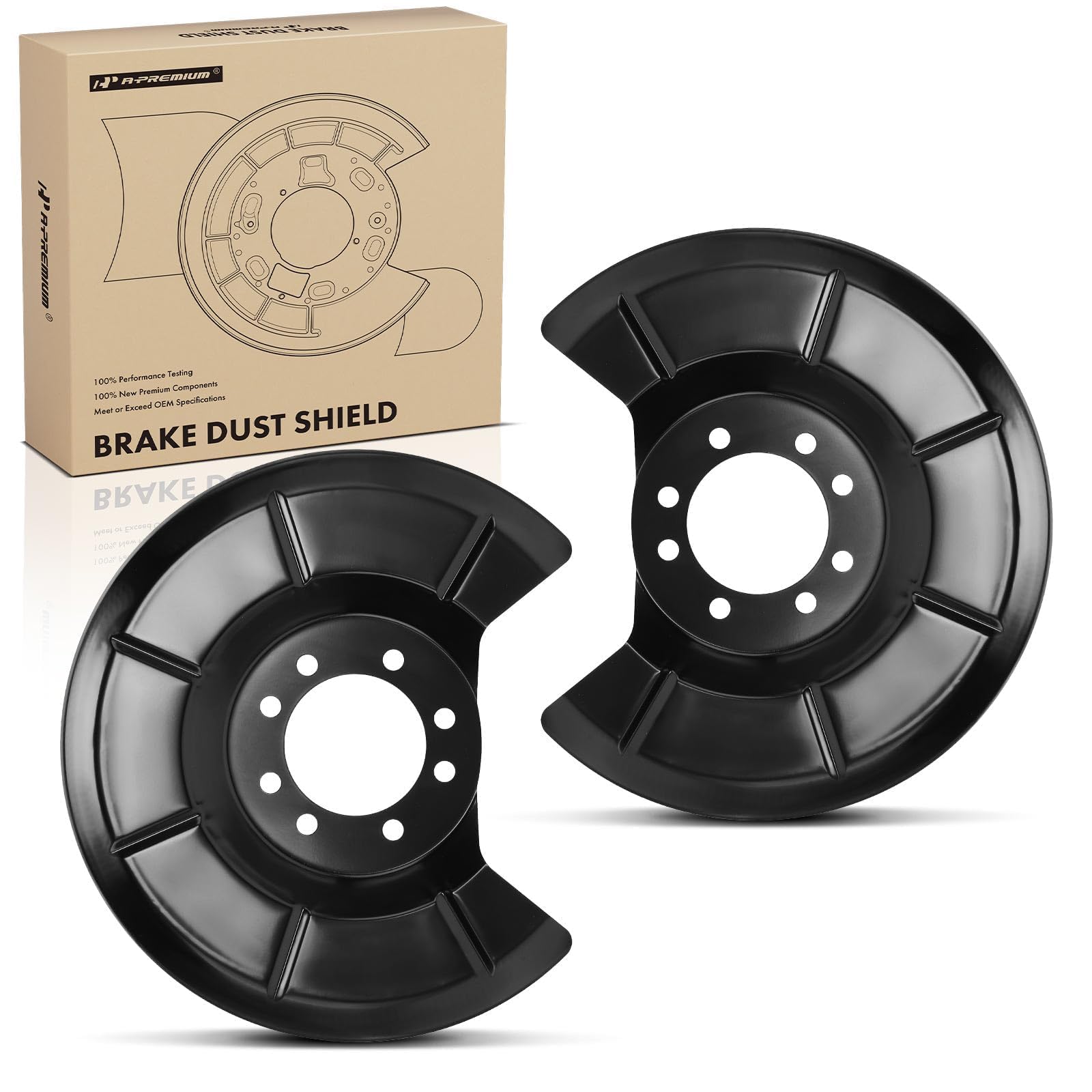 A-Premium Rear Driver and Passenger Side Brake Dust Shield Compatible ...