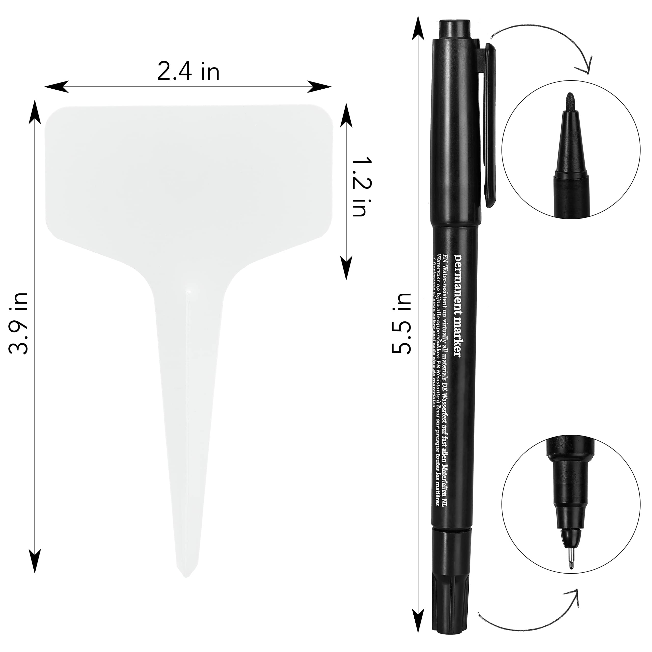 Snapklik.com : Plant Markers: 120 Plastic Plant Name Tags And ...