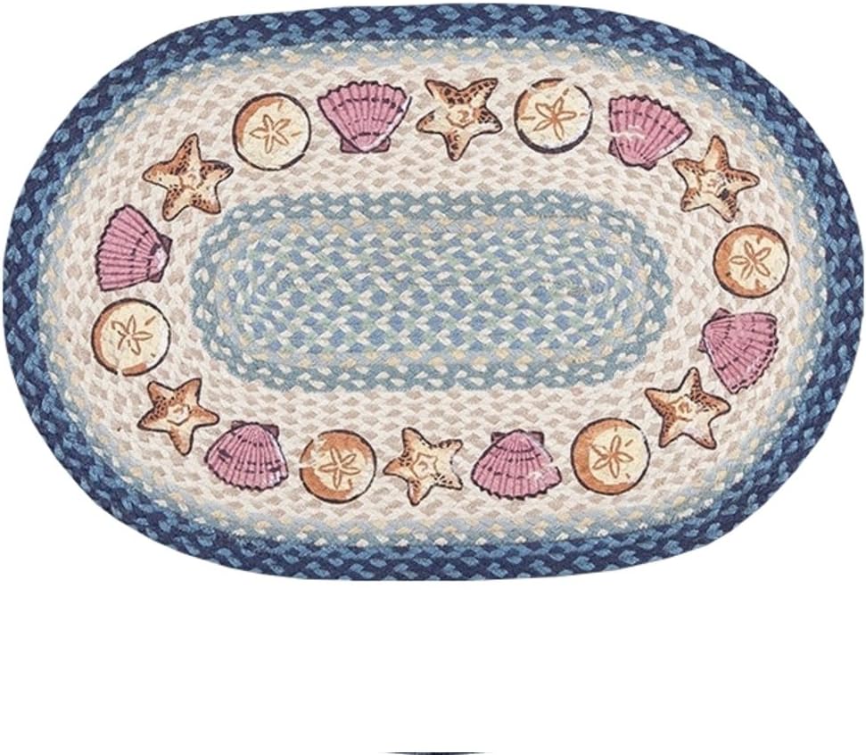 Amazon.com: Capitol Earth Rugs Shells Oval Braided Rug : Home & Kitchen