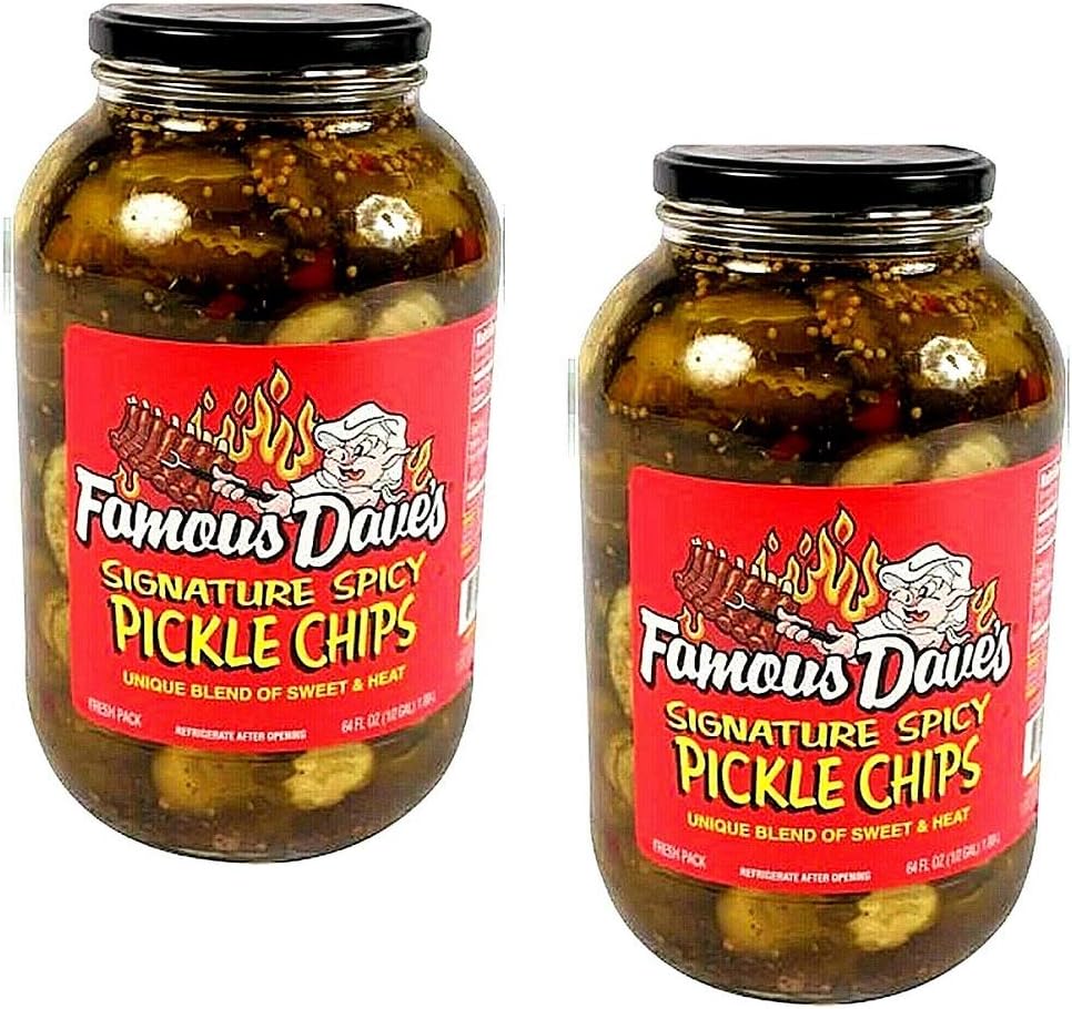 Amazon.com : Famous Dave's - 3 pck Sweet n' Spicy Pickle Chips (72 oz ...