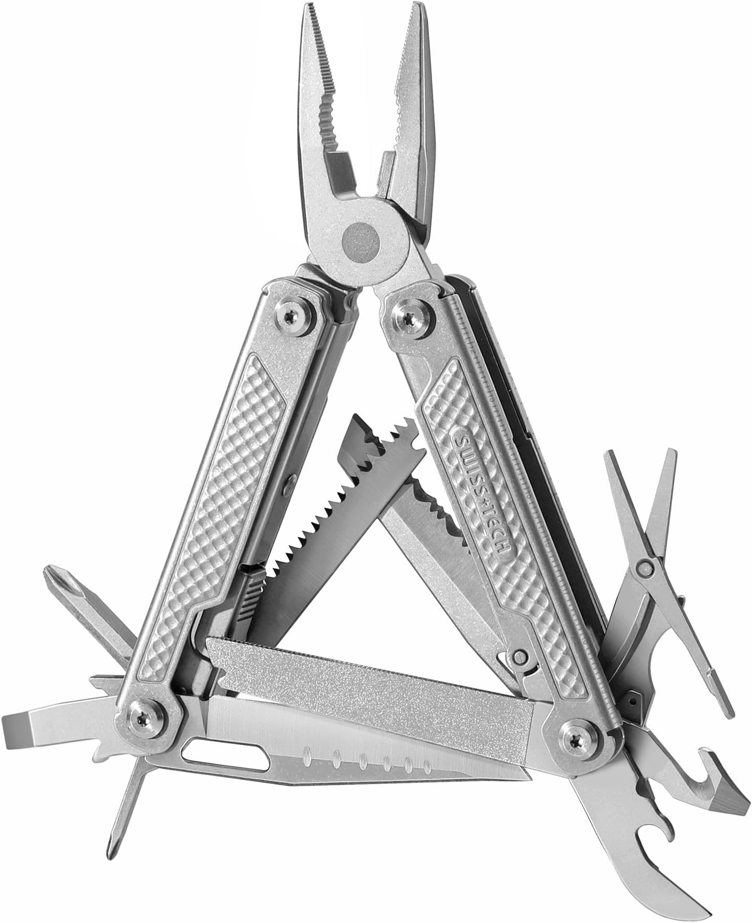 Swiss+Tech Multi-Tools EDC, 17 in 1 Multitool Pocket Pliers, Wire/Rope ...