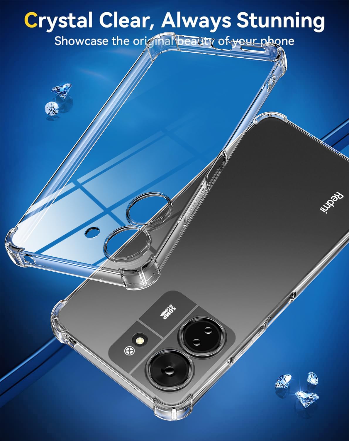 Xiaomi Poco Funda Xiaomi Redmi 13C / Poco C65 + 2 Cristales Templados ...