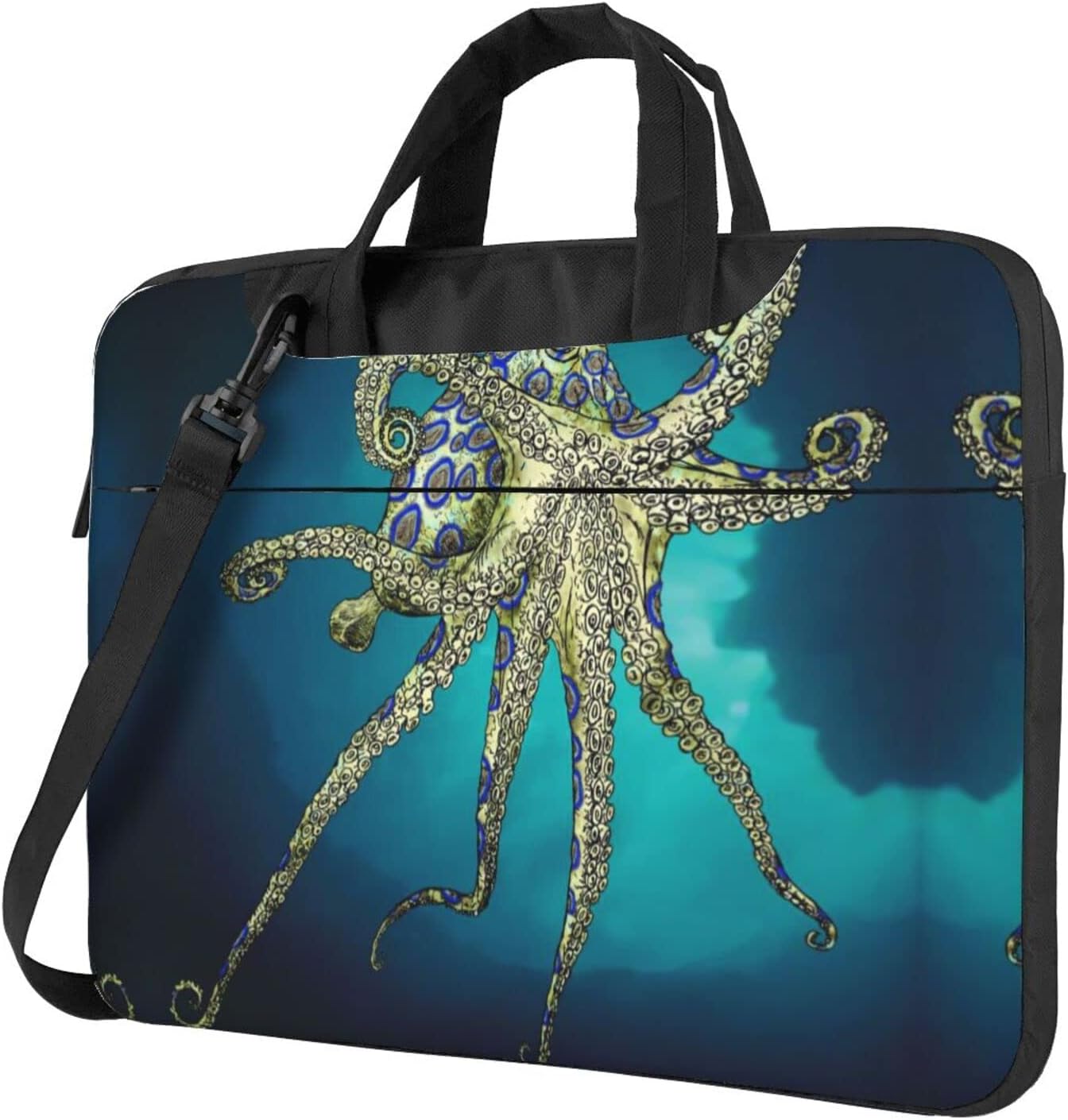 Blue Ringed Octopus Printed Laptop Shoulder Bag, Laptop Computer And ...