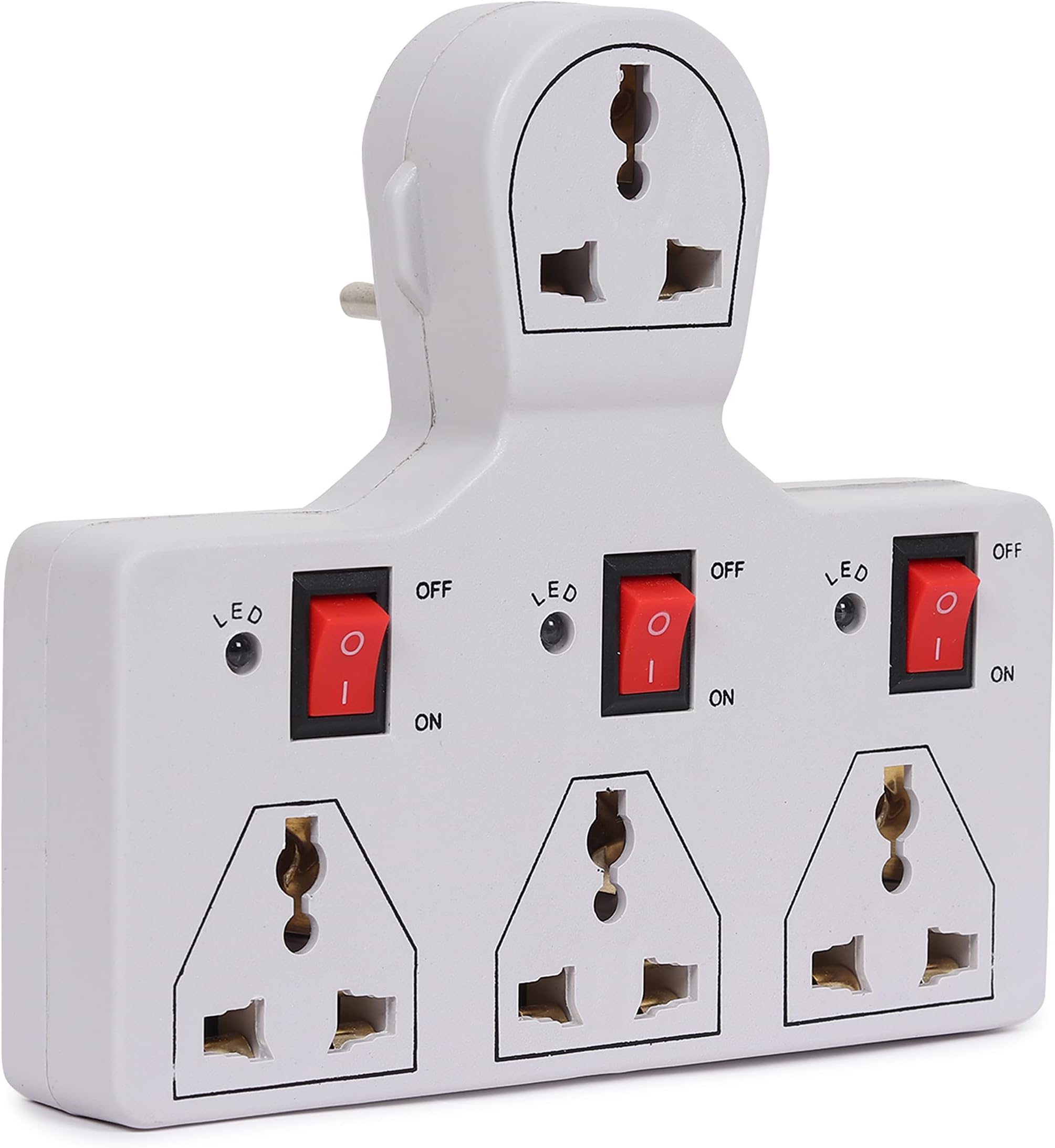 Digiway 4 Universal Socket 3 Switch Multiplug Sockets Extension Board ...