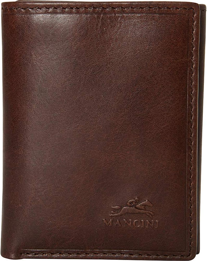 Amazon.com: Mancini Leather Goods Men's RFID Secure Trifold Wallet ...