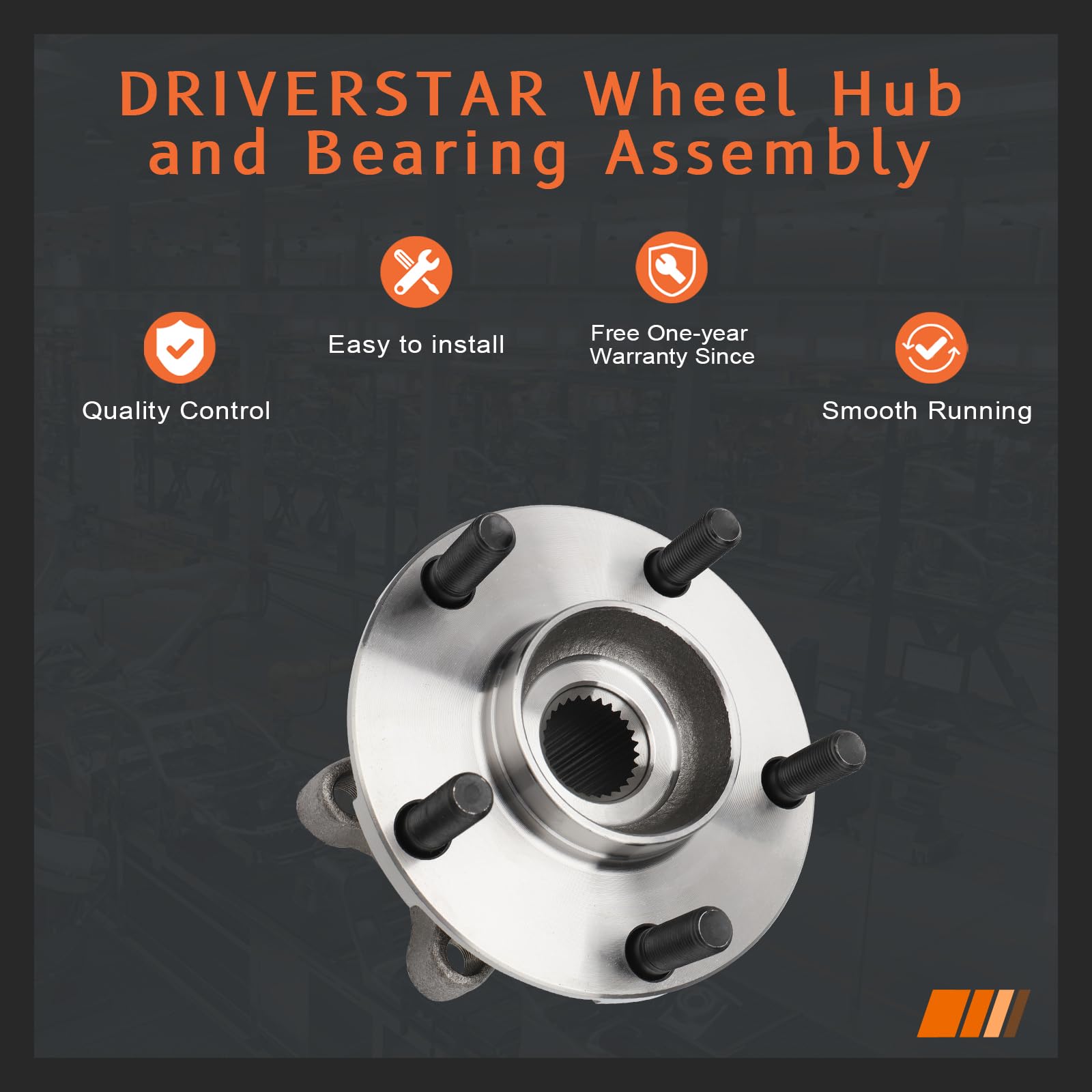 DRIVESTAR 513335 Front Wheel Hub & Bearing Assembly AWD Only for ...