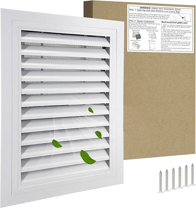 16"*22" Gable Vent,Aluminum Alloy Wall Vent Shed Vents,with Removable ...