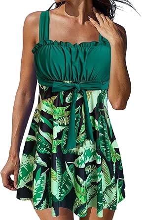 Amazon.com: Women's Tankini Swimsuits Conservative Bathing Suits Plus ...