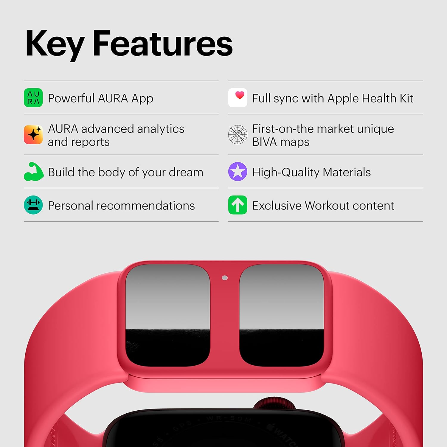 AURA Strap 2 compatibles con Apple Watch para pérdida de grasa corporal ...