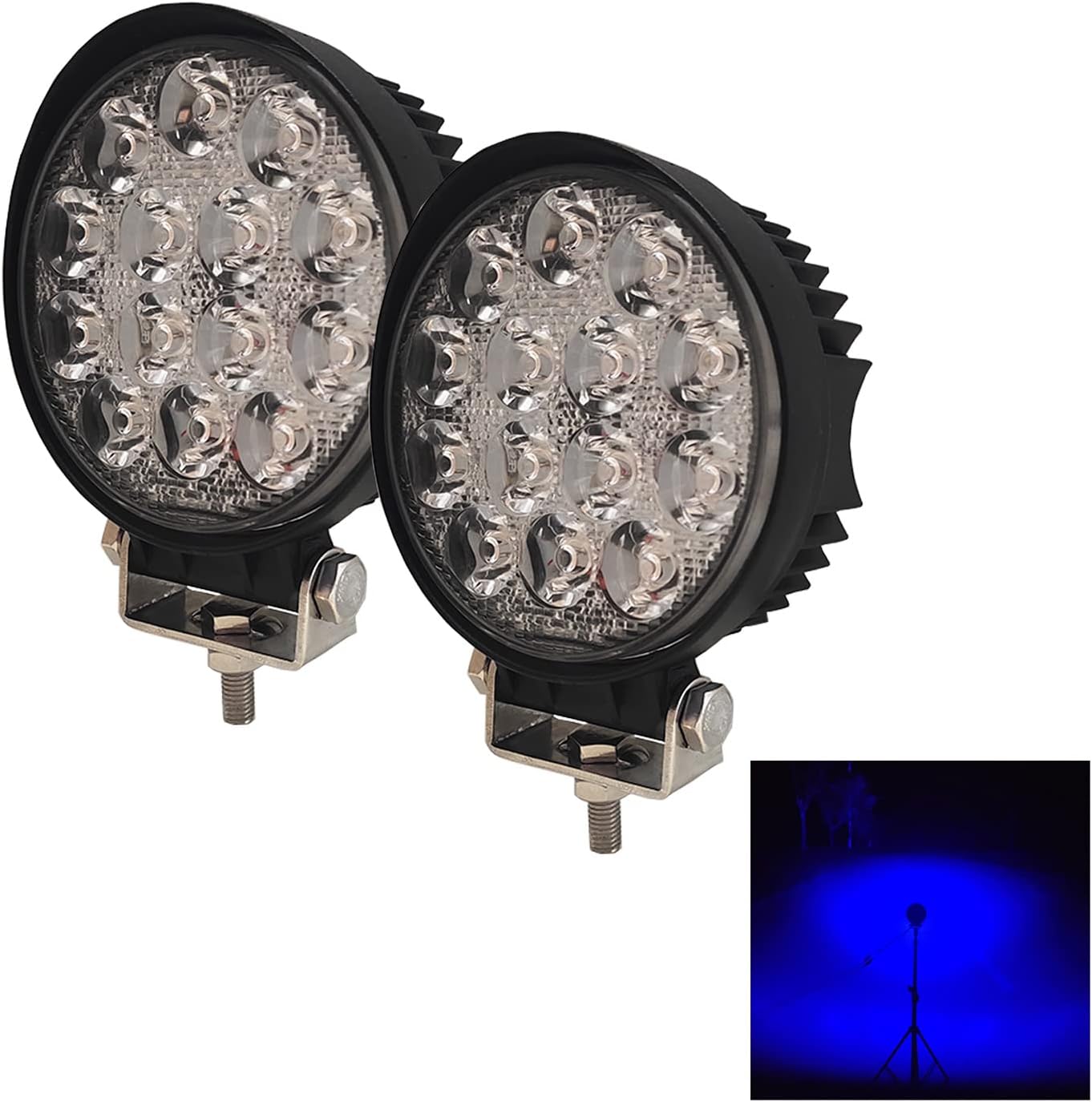 Amazon.com: SMIXCTEK 4.5'' Led Round Driving Lights, Blue Led Forklift ...