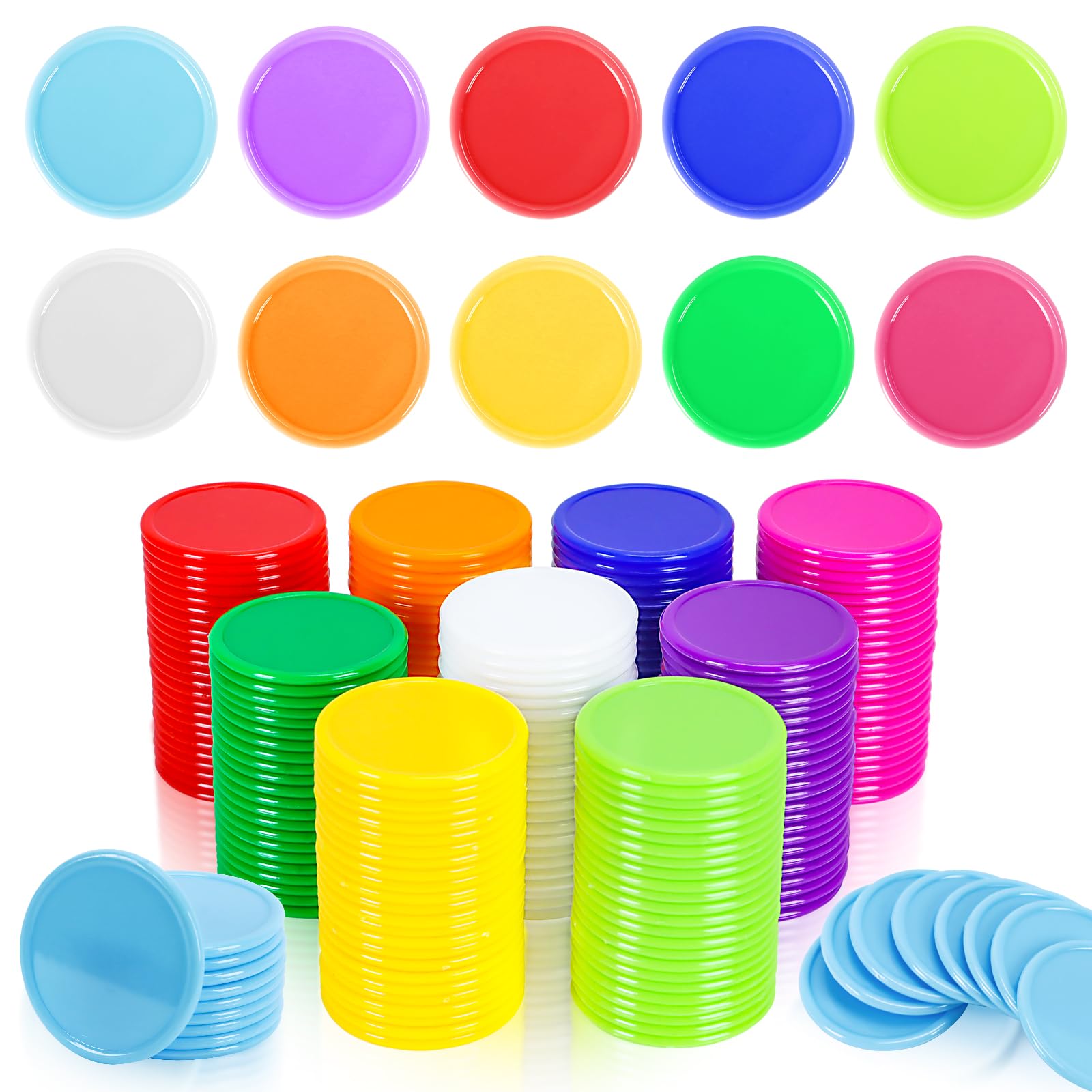 Amazon.com: Wpxmer 250 PCS Poker Card Game Chips, 37mm Plastic Poker ...