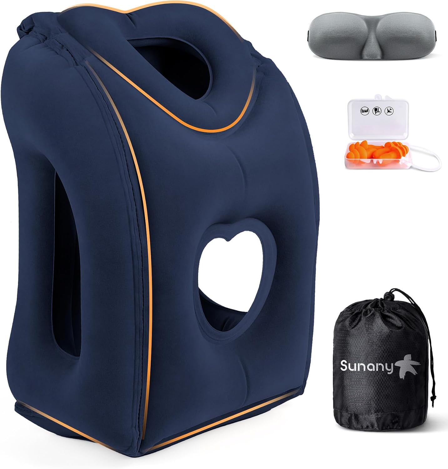 Amazon.com: Sunany Travel Pillow, Upgraded Plane Pillow for Long ...
