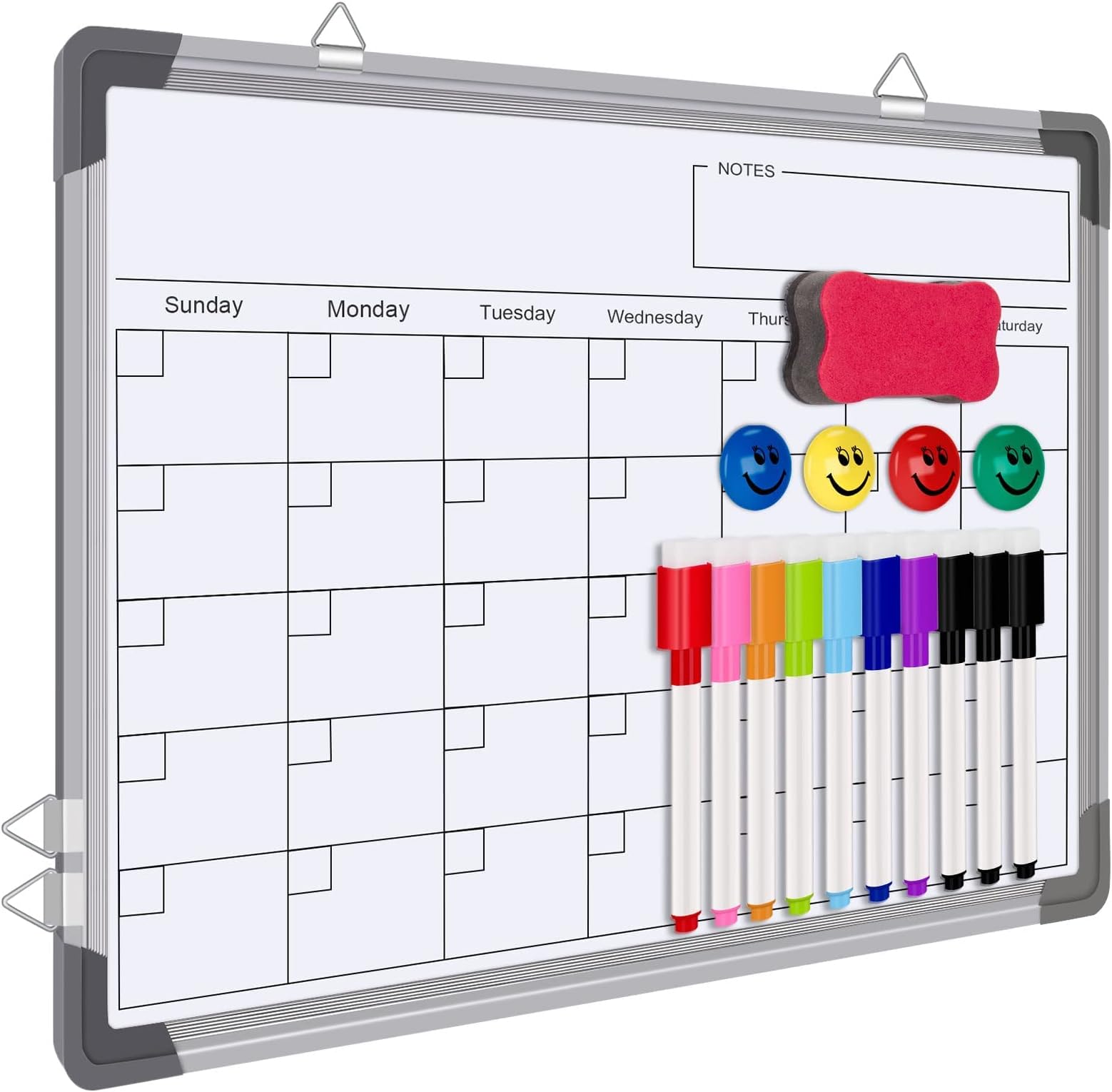 Pack Calendrier Mural Tableau Blanc – 38x30cm Grand Calendrier ...
