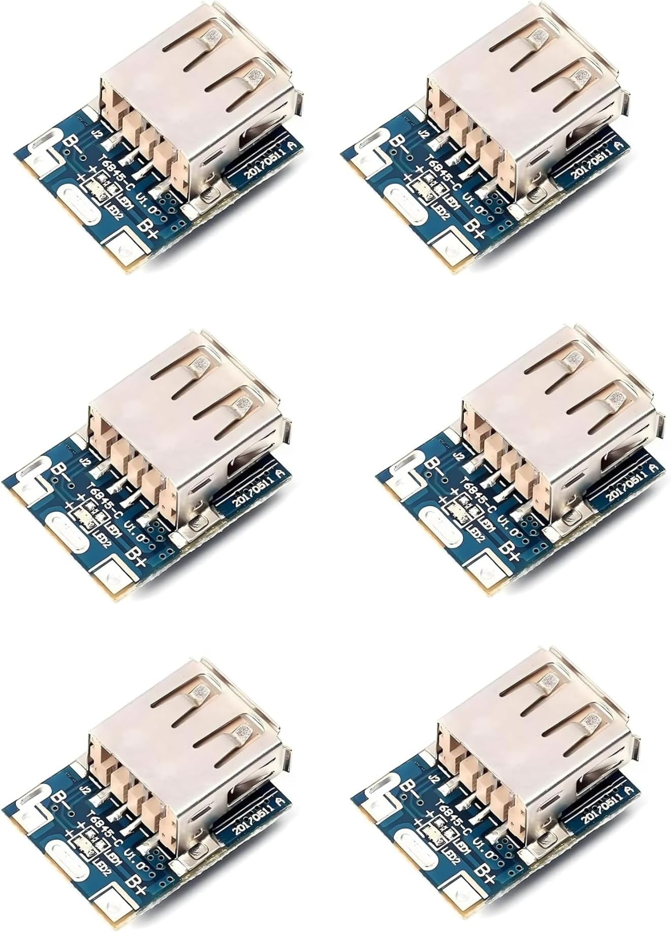 R&D T6845 Power Bank 5V 2A Charging Circuit Module Pack of (6) : Amazon ...