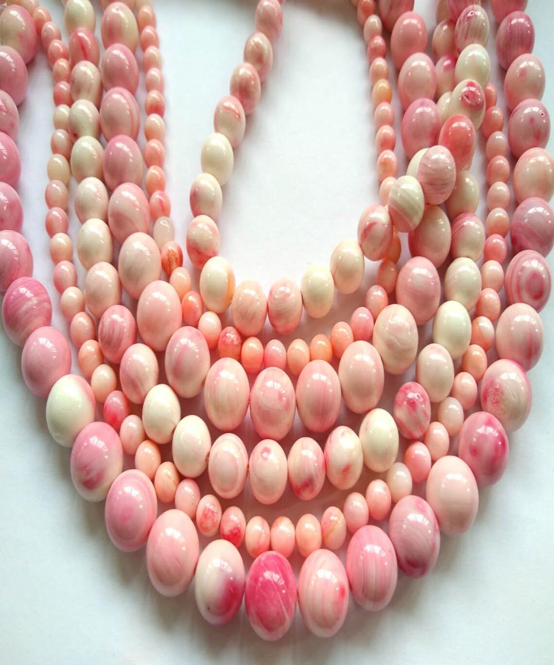 Amazon.com: 15.5" Genuine Baby Pink Shell Round Pears 6mm 8mm 10mm 12mm ...