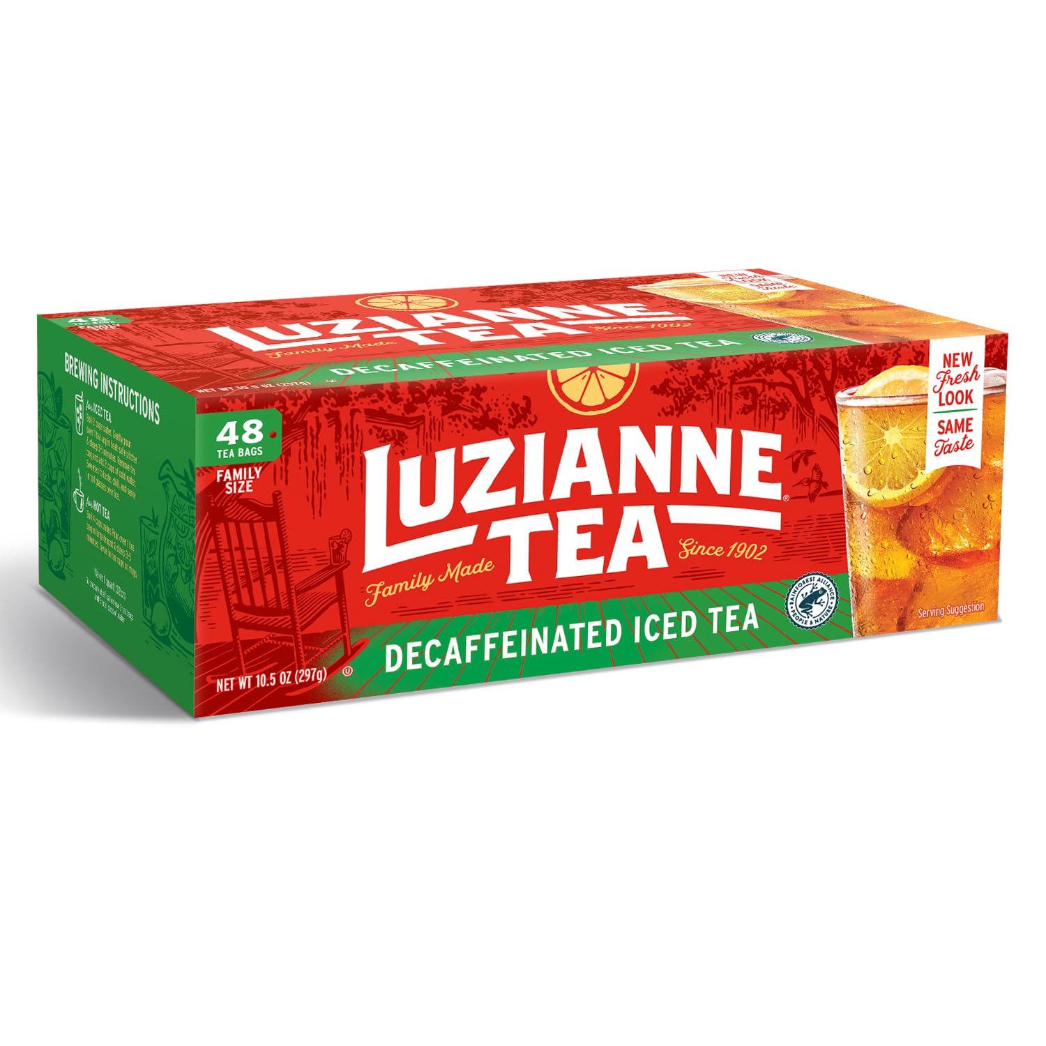 Amazon.com : Luzianne Decaffeinated Iced Tea Bags, Family Size ...
