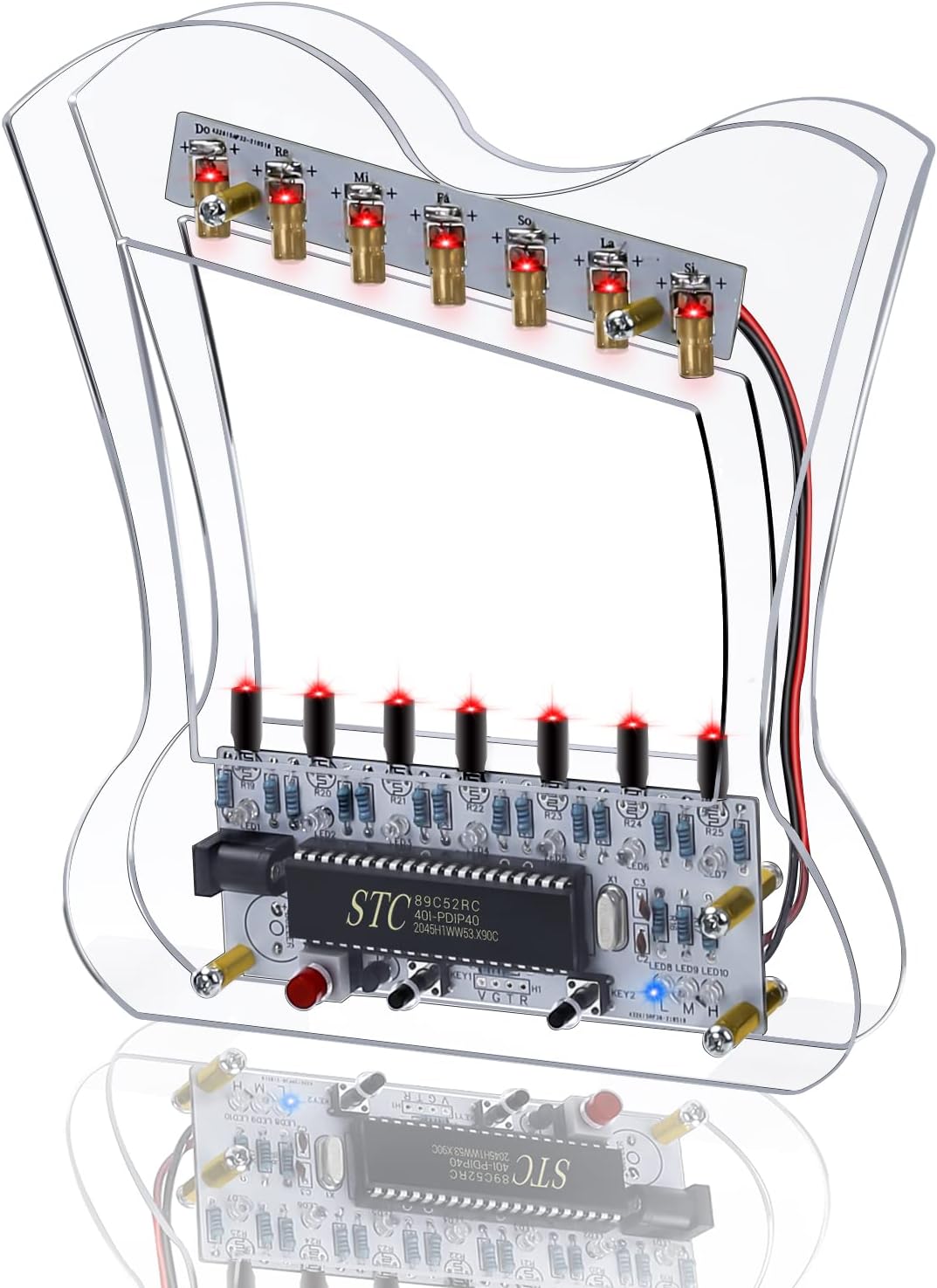 MiOYOOW Soldering Practice Kit 7 String Lyre Harp, Electronic Harp ...