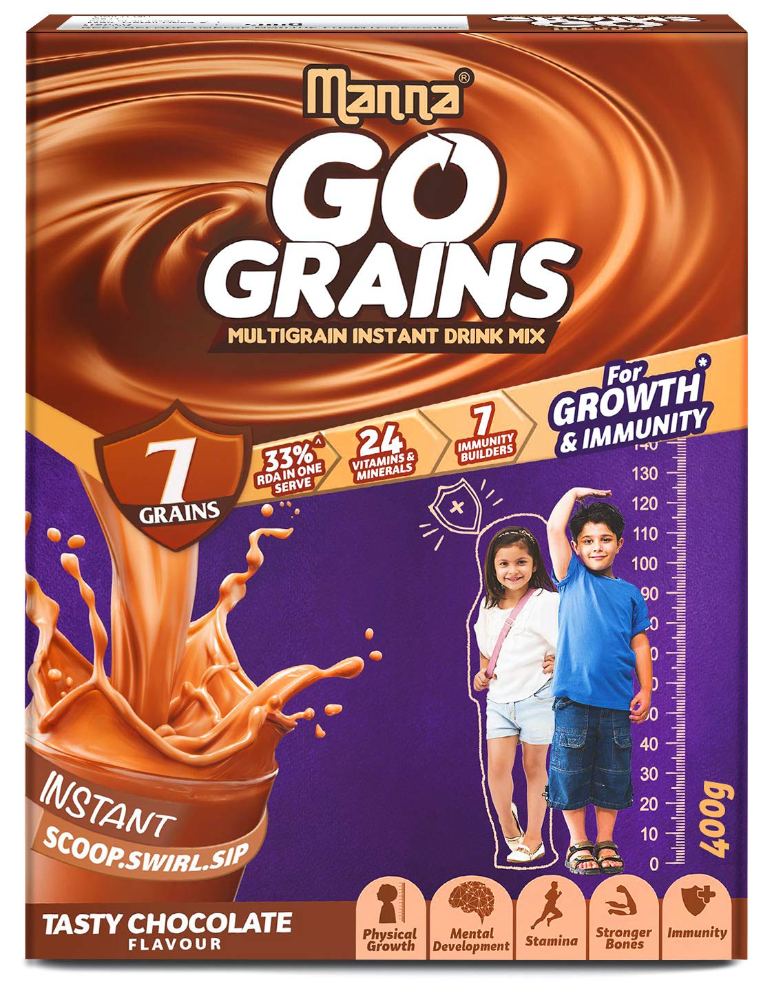 Go Grains - MultigrainDrink Mix - 400g Pack (Chocolate Flavour ...