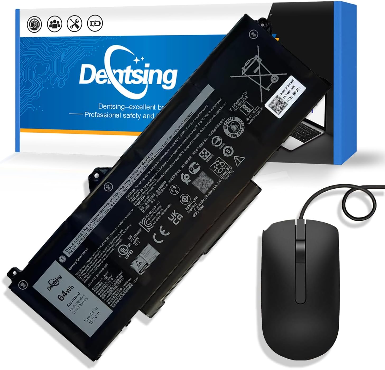 Amazon.com: Dentsing GRT01 64Wh Laptop Battery Replacement for Dell ...