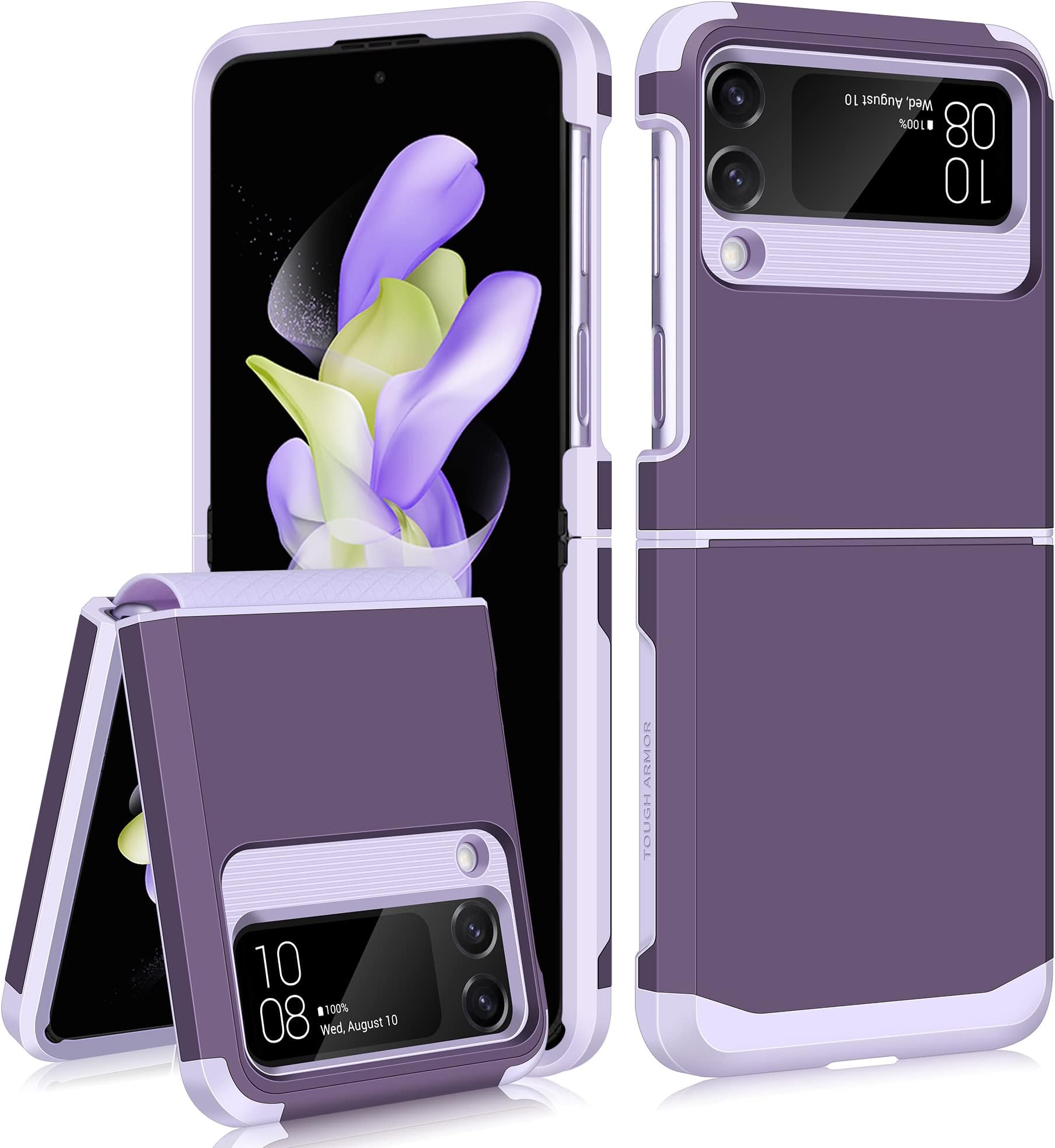 Amazon.com: SAMONPOW Case for Samsung Galaxy Z Flip 4 for Galaxy Z Flip ...