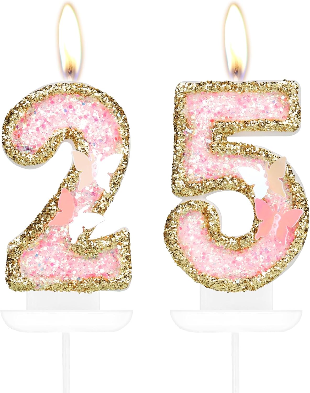 Amazon.com: iNINGER Birthday Candle,Butterfly 25th Birthday Party ...