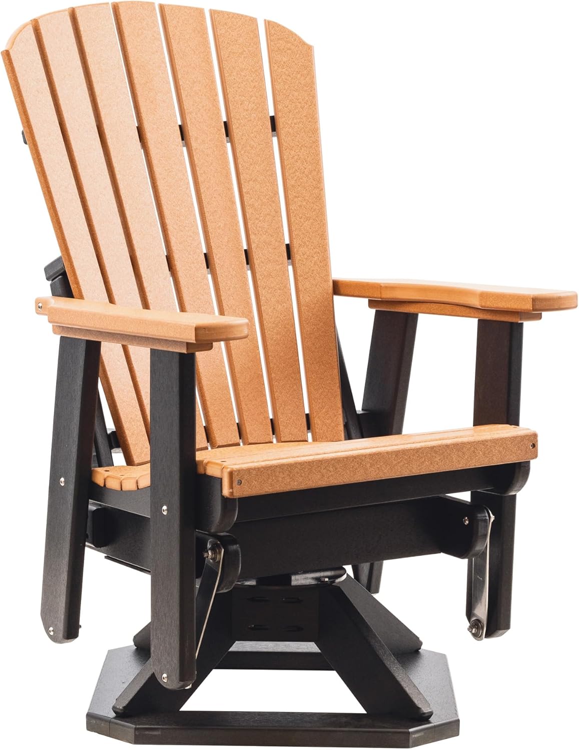 Amazon.com : EcOasis Grand Lake Amish Crafted Poly Outdoor Adirondack Swivel Glider (Cedar on ...