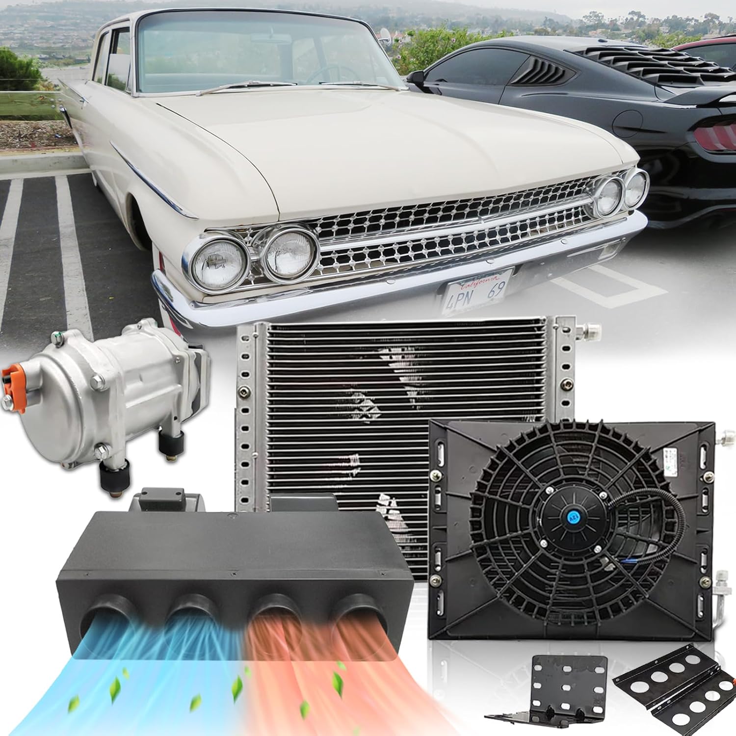 Amazon.com: 12000 BTU Under Dash Air Conditioner 12V with Heating ...