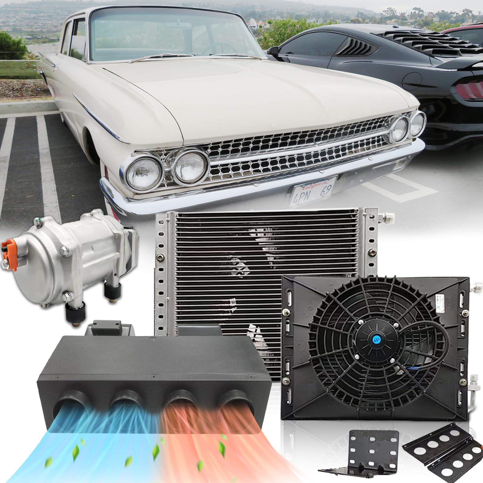 Amazon.com: 12000 BTU Under Dash Air Conditioner 12V with Heating ...