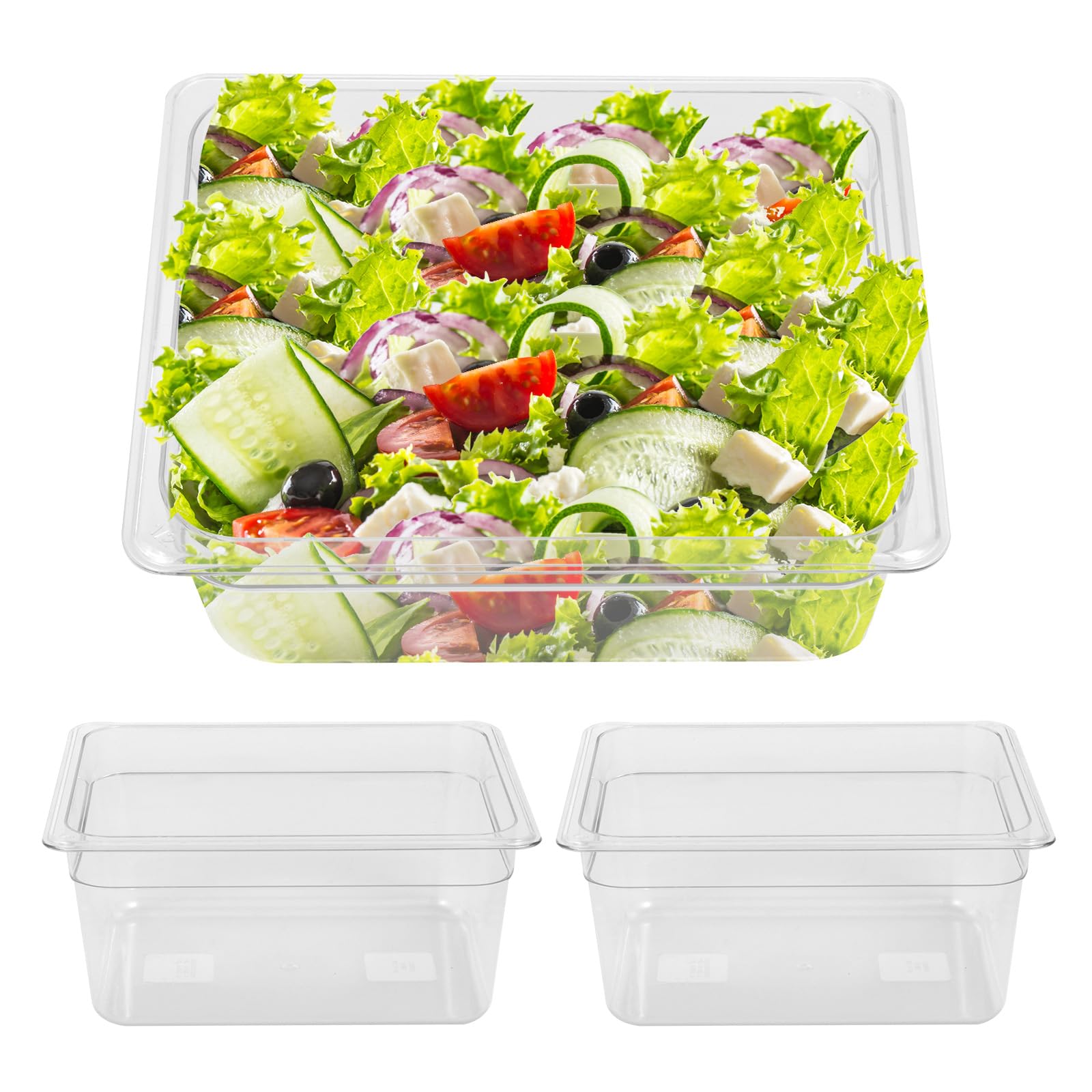 Restlrious Food Pan 1/2 Size Plastic 6’’ Deep Food Pan Polycarbonate ...